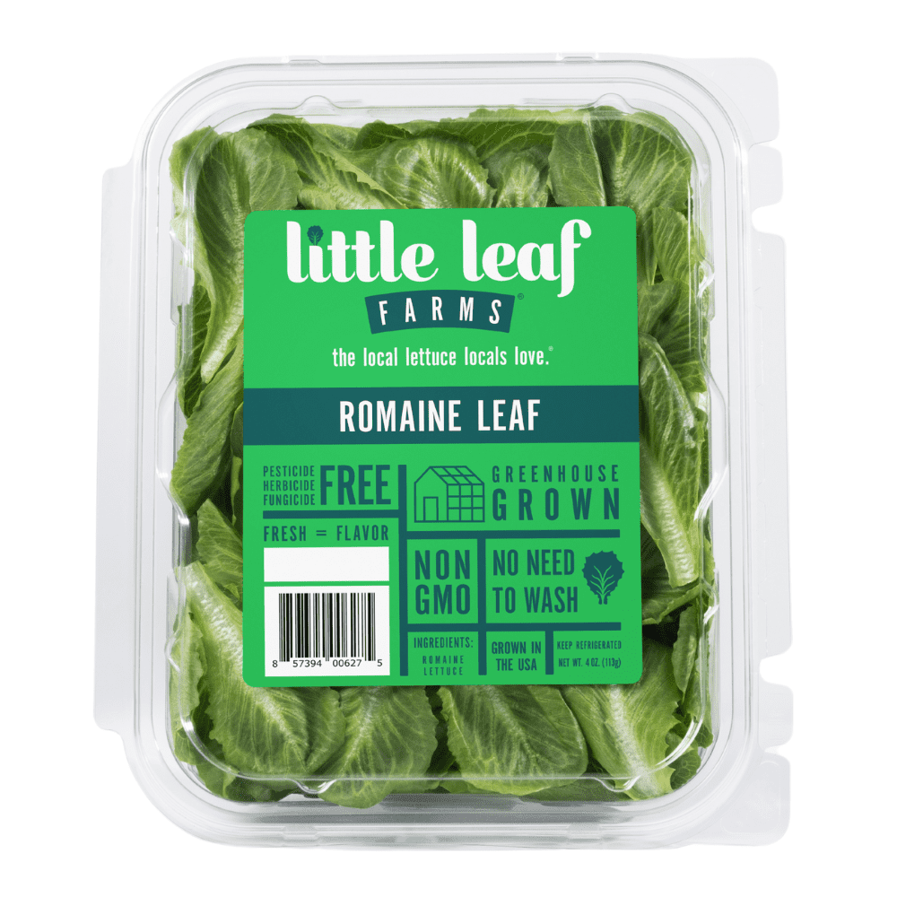 Little Leaf Farms Romaine Leaf, 4 oz Clam Shell, Fresh - Walmart.com