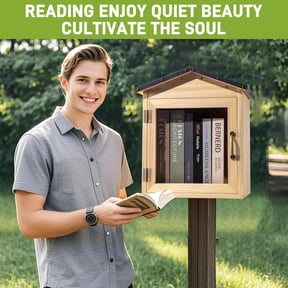 Little Free Library Box Outdoor, Double Free Literature Exchange Box ...