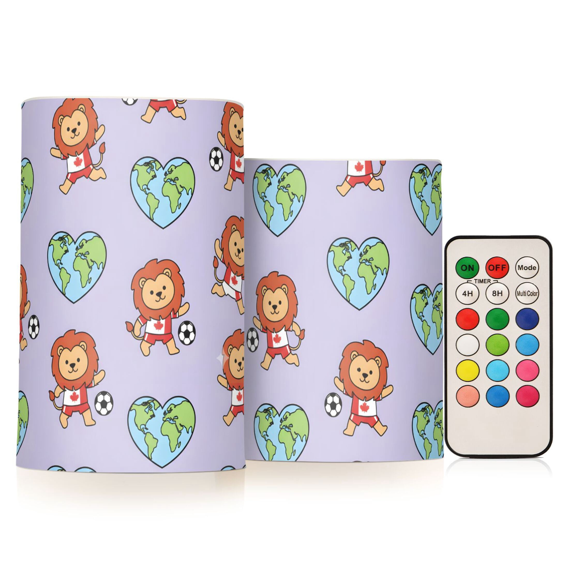 Little Lion Playing Football Flickering Flameless Candles Battery ...