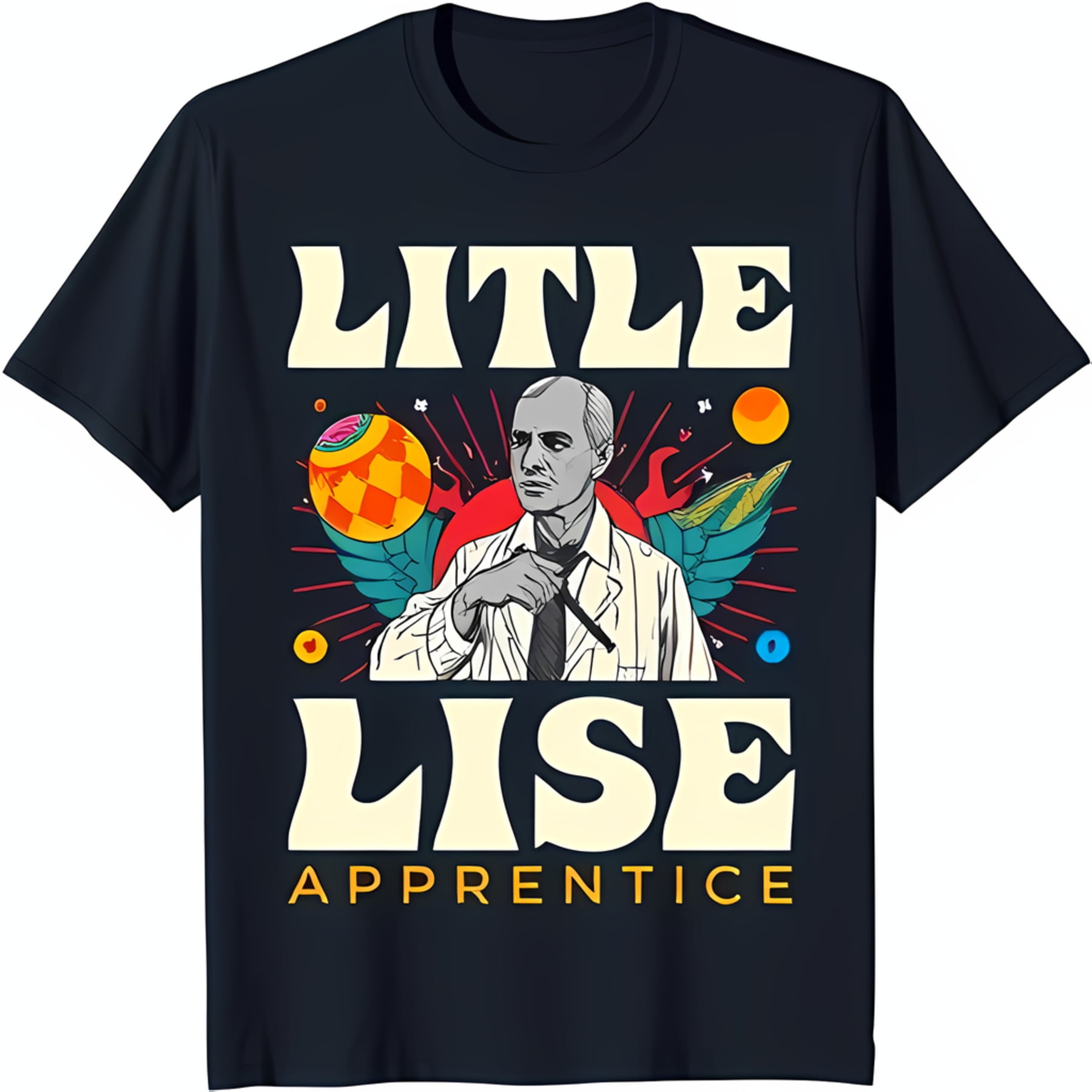 Little Lise Apprentice Cartoon T-Shirt Blue Lab Coat Wizard Design ...
