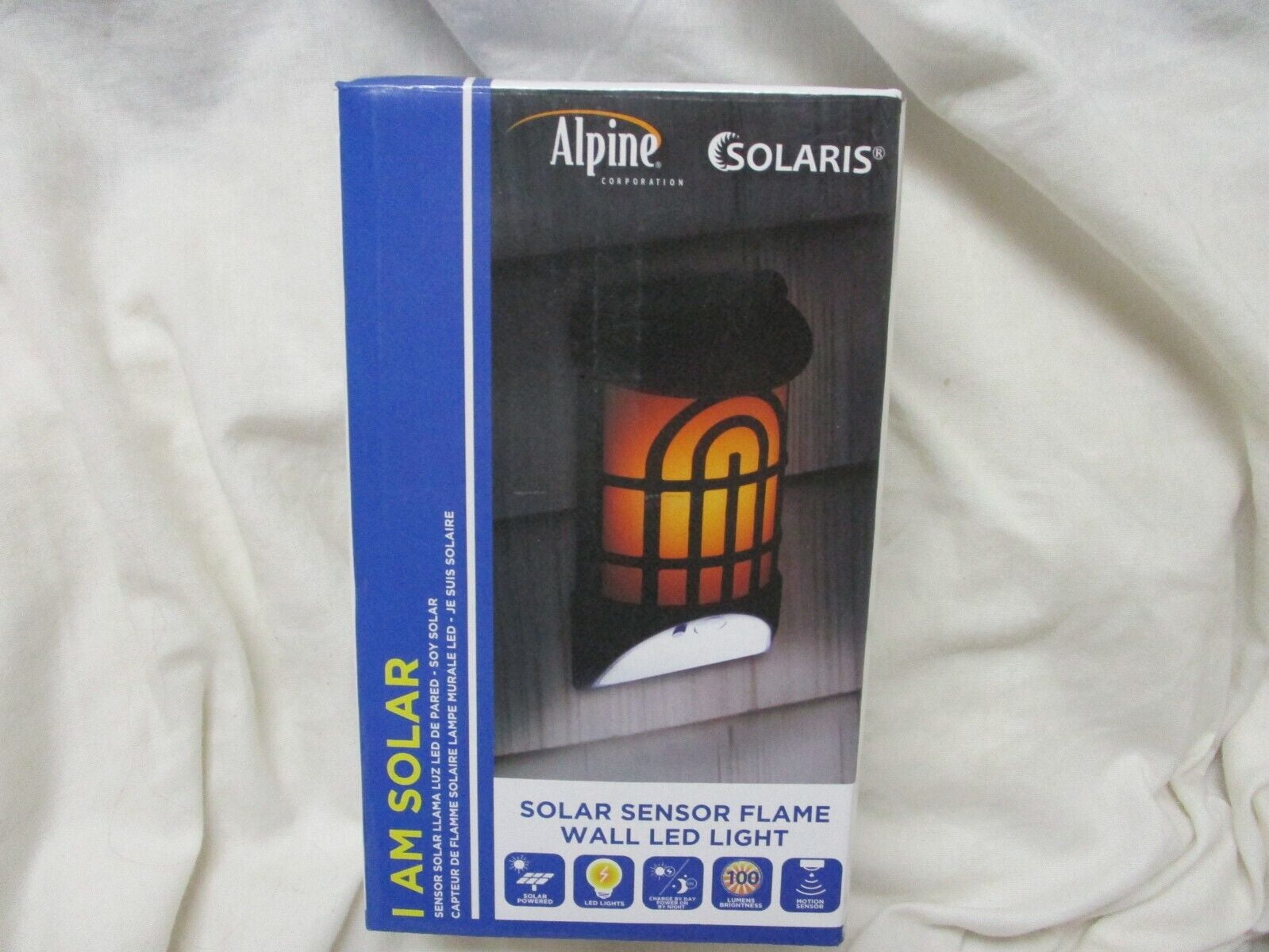 Alpine Solar Sensor Flame Wall Mount LED Light - Walmart.com
