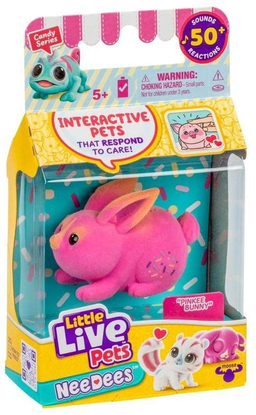 Little Live Pets Candy Series Pinkee Bunny Wearable Interactive Figure ...