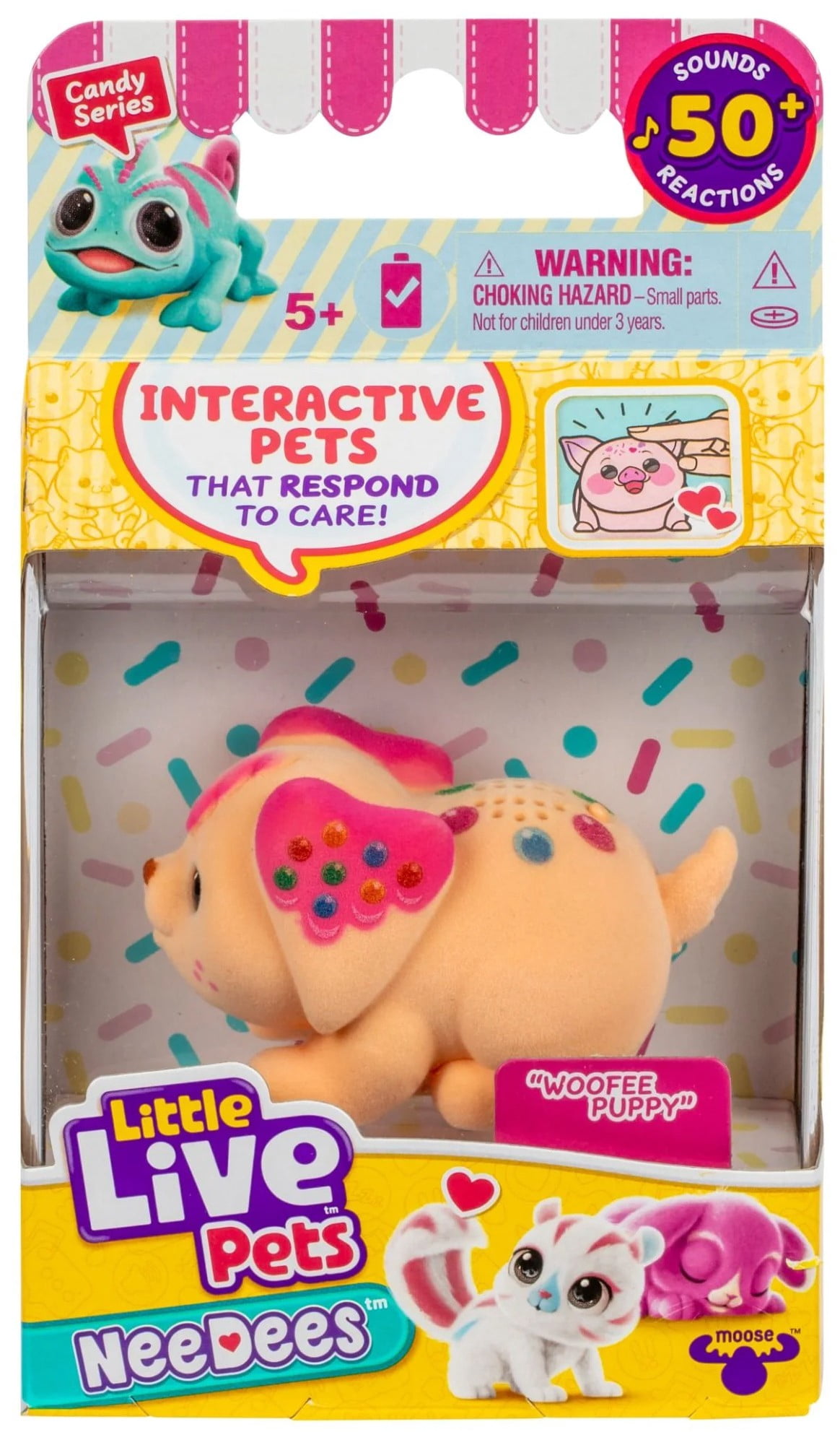 Little Live Pets Candy Series Woofee Puppy Wearable Interactive Figure ...
