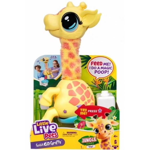 Little Live Pets Gotta Go Giraffe Gigi Interactive Plush Toy (Jungle ...