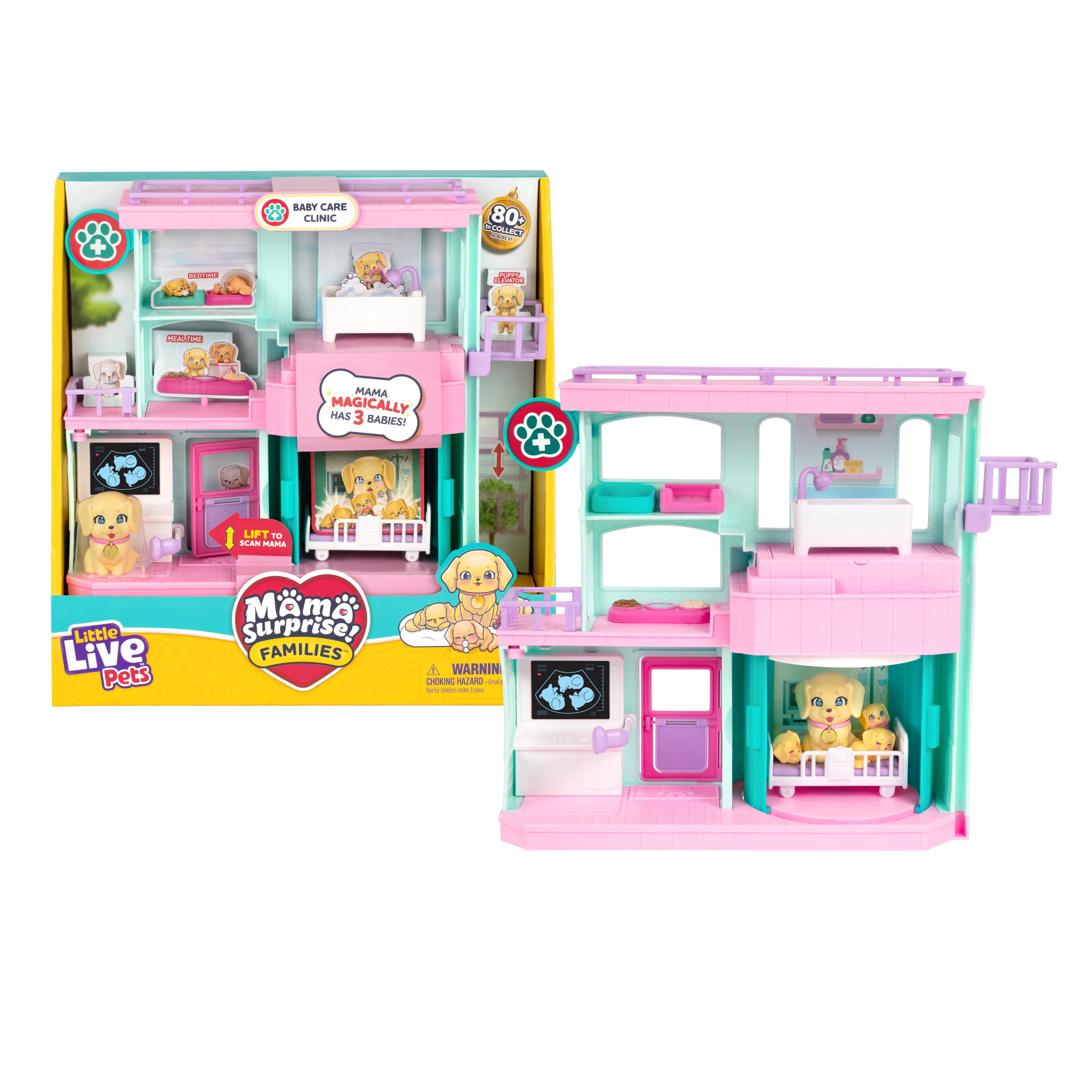 Little Live Pets Mama Surprise Families Baby Care Clinic Playset ...