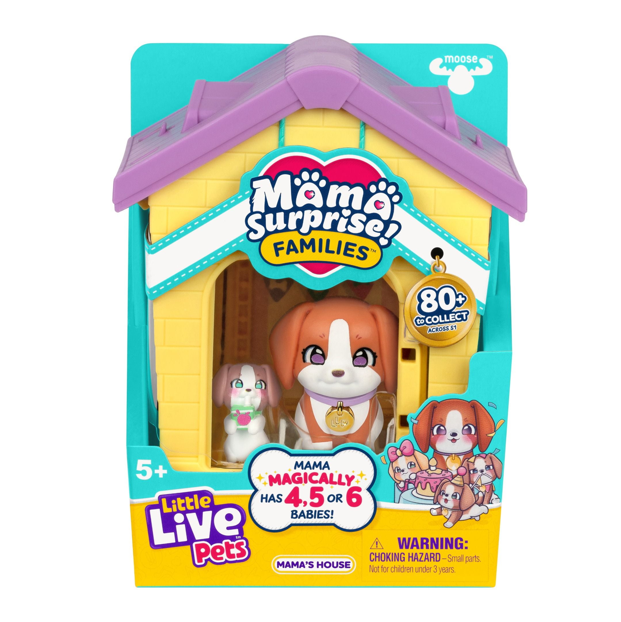 Little Live Pets Mama Surprise Families, Fold Out Playset, Beagle Mama ...