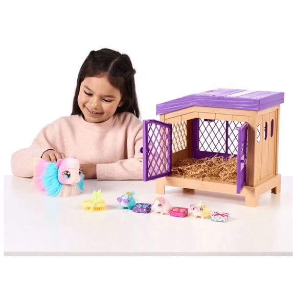 Little Live Pets Rainbow Edition Mama Surprise Guinea Pigs Playset Toy ...