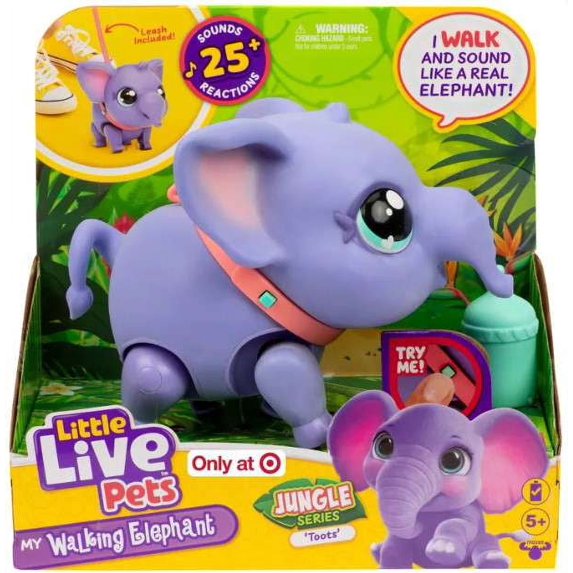 Little Live Pets My Walking Elephant Toots Interactive Toy (Jungle ...