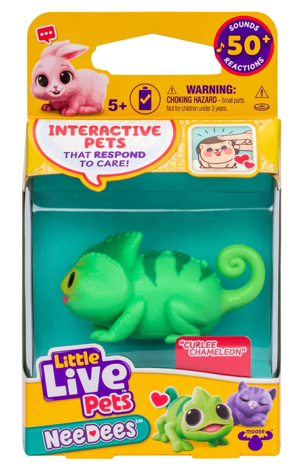 Little Live Pets NeeDees Curlee Chameleon, Interactive Wearable Pet ...