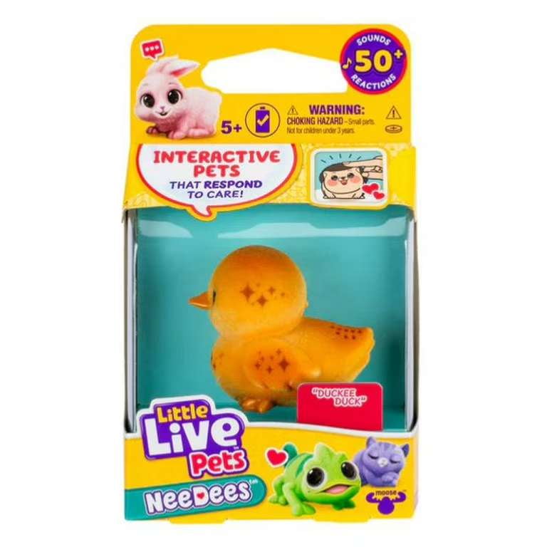 Little Live Pets NeeDees Duckee Duck Wearable Interactive Figure Pack ...