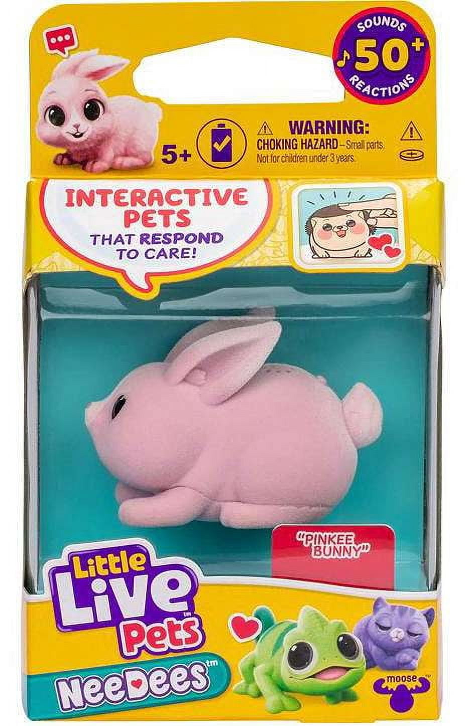Little Live Pets NeeDees Pinkee Bunny Wearable Interactive Figure Pack - Walmart.com