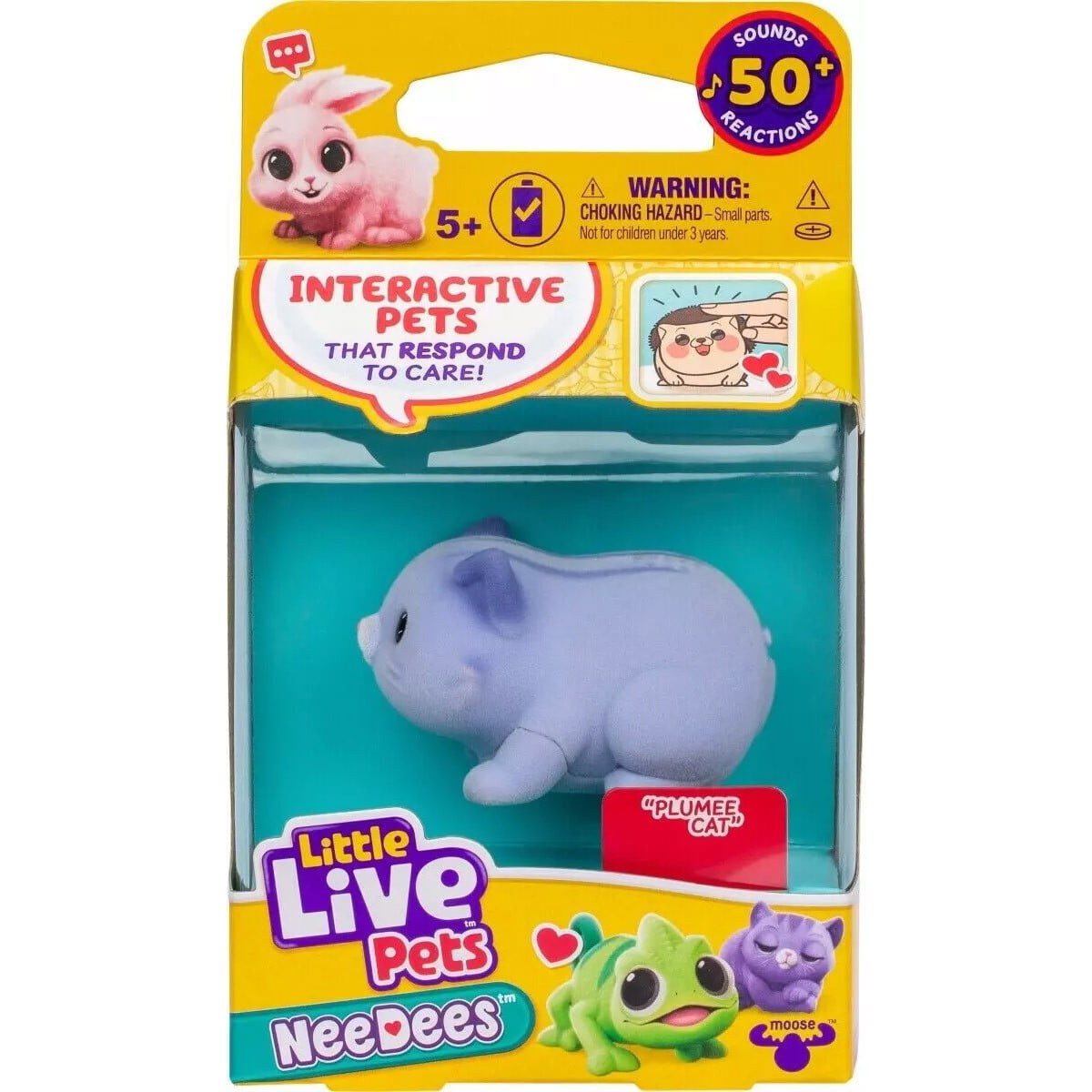 Little Live Pets NeeDees Plumee Cat Wearable Interactive Figure Pack ...