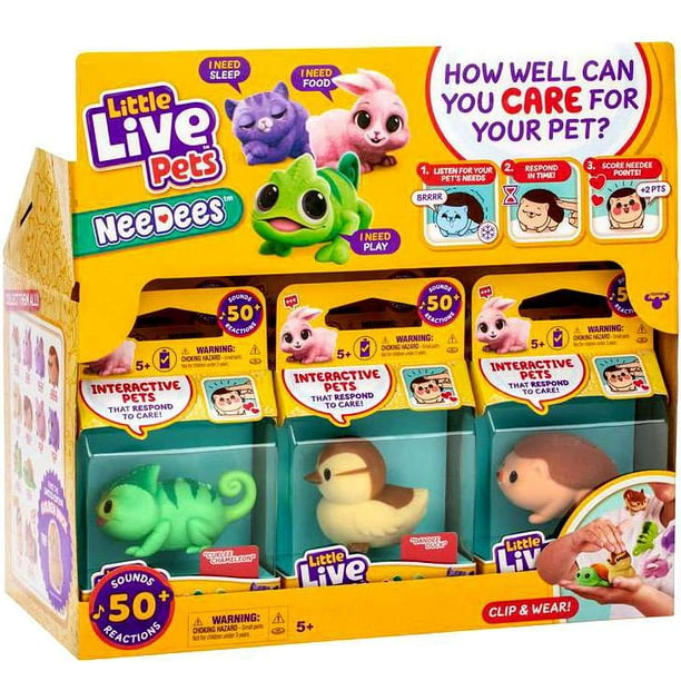 Little Live Pets NeeDees Wearable Interactive Figure Box (9 Packs ...