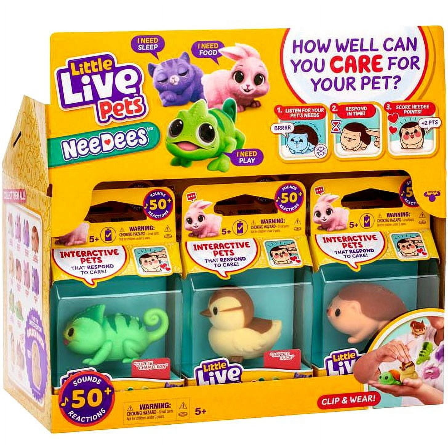 Little Live Pets NeeDees Wearable Interactive Figure Box (9 Packs ...