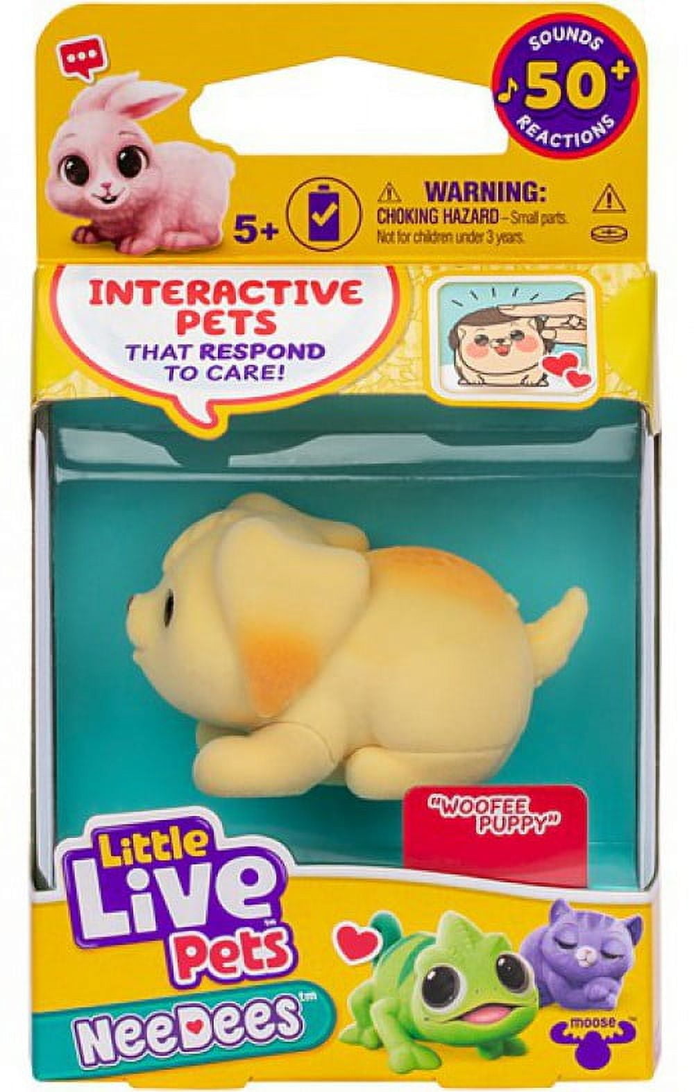 Little Live Pets NeeDees Woofee Puppy Wearable Interactive Figure Pack - Walmart.com