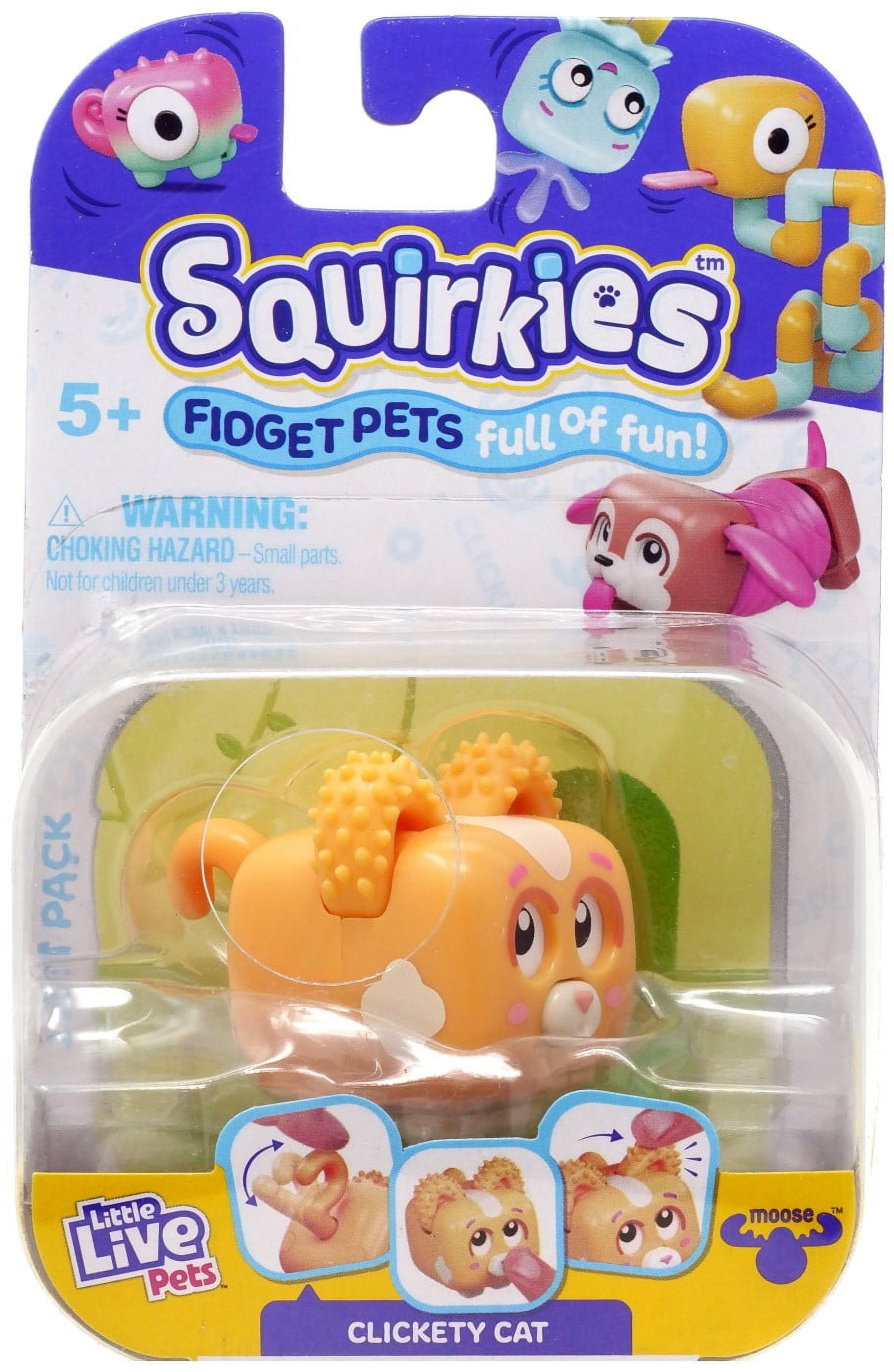 Little Live Pets Squirkies Clickety Cat Fidget Pet Figure, Orange ...