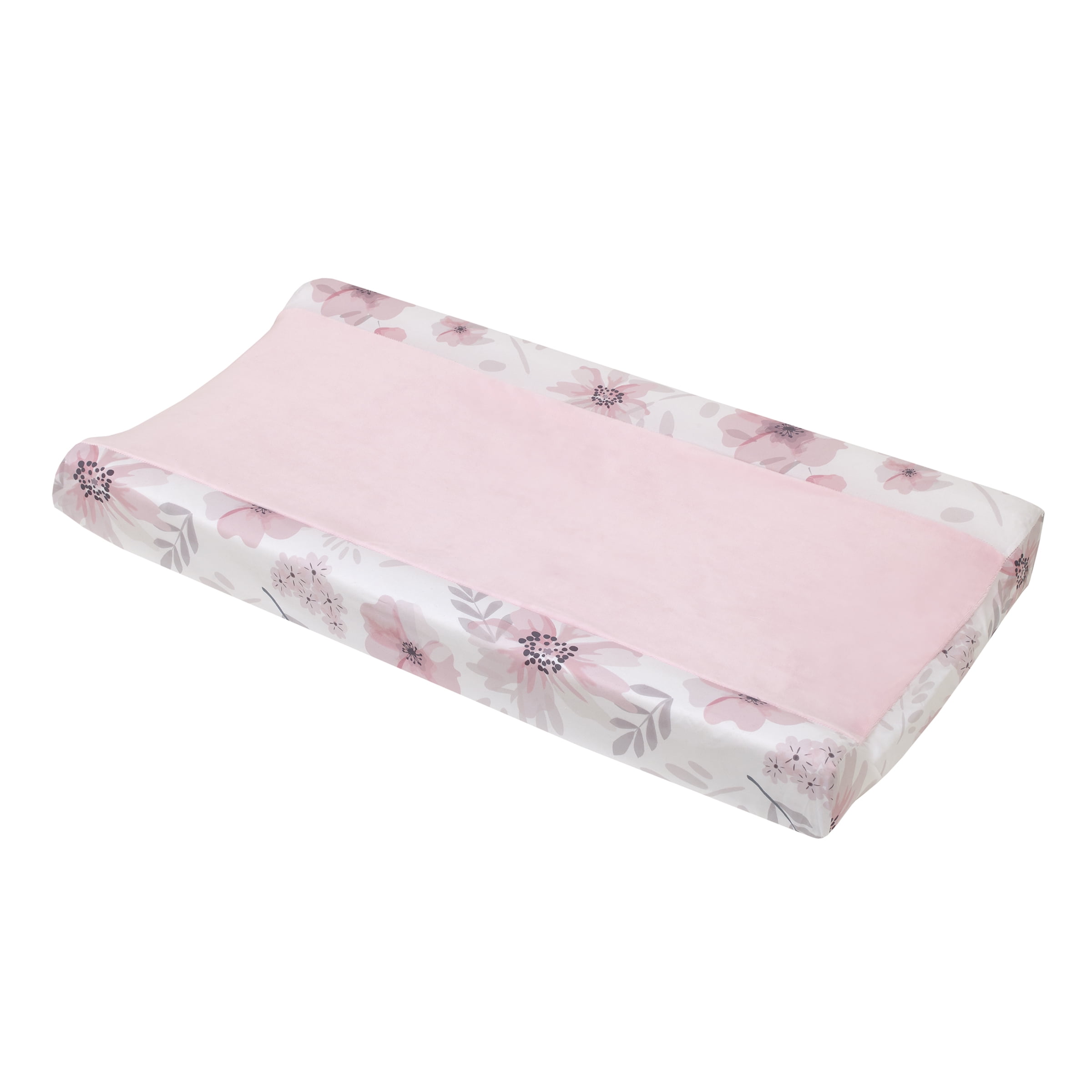 Little Love by NoJo Beautiful Blooms White and Pink Changing Pad Cover ...
