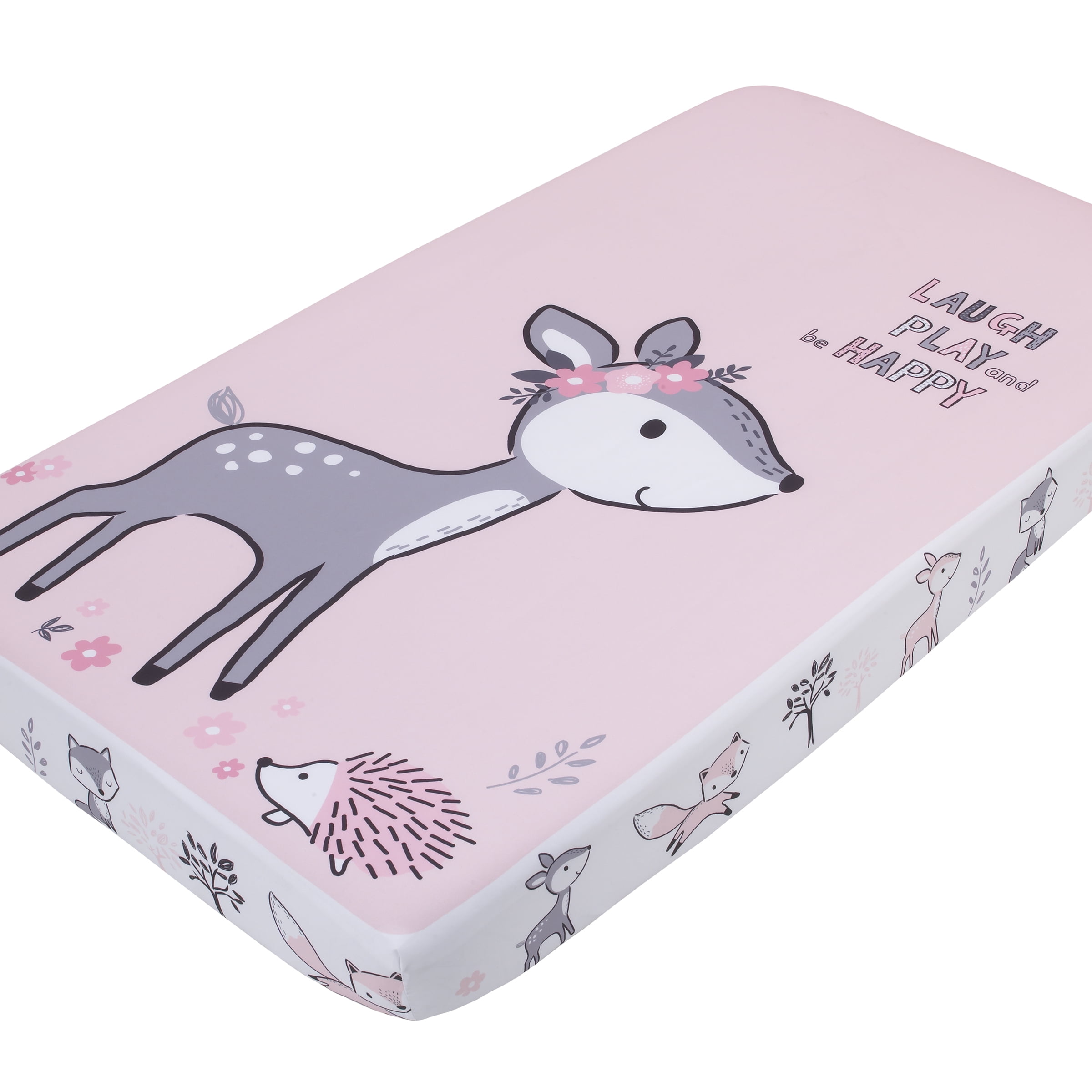 Little Love by NoJo Sweet Deer Fitted Crib Sheet, 28 x 52" - Walmart.com