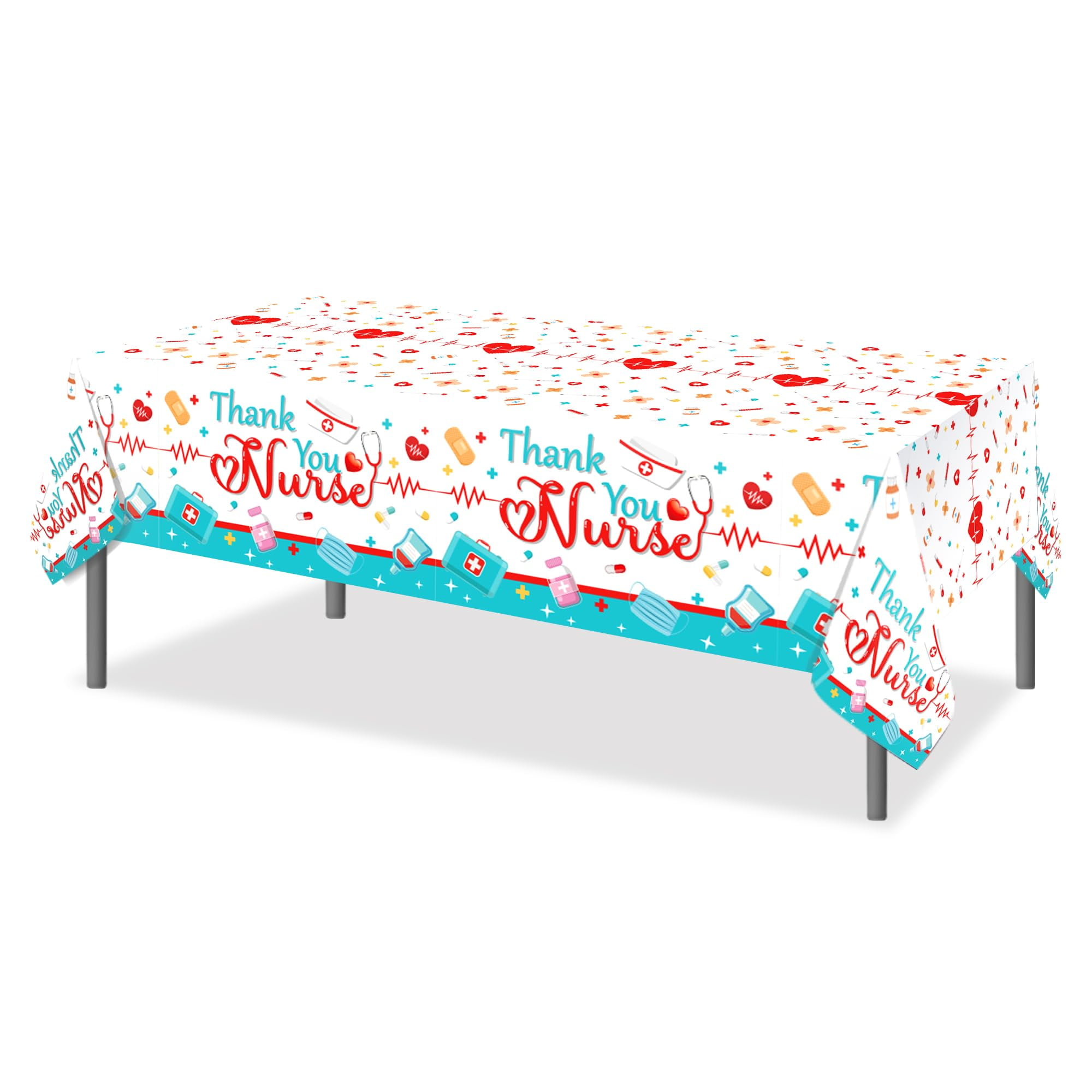 Little Man Thank You Nurse Tablecloths, Plastic Disposable Rectangular ...