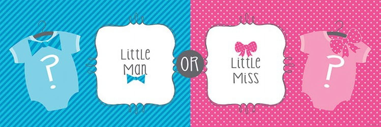 Little Man or Little Miss Giant Party Banner (1 ct) - Walmart.com