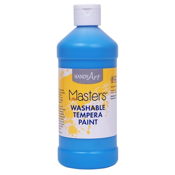 Little Masters Washable Tempera Paint, Light Blue, 16 oz. | Bundle of 2 ...