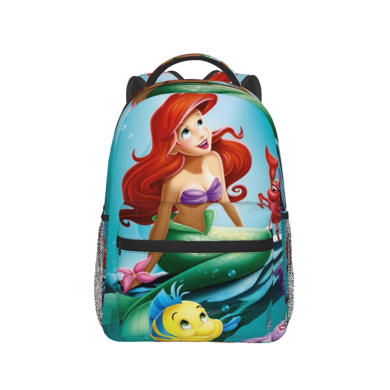 Little Mermaid Ariel Backpack,Daypack Cute Cartoon Travel Backpack with ...