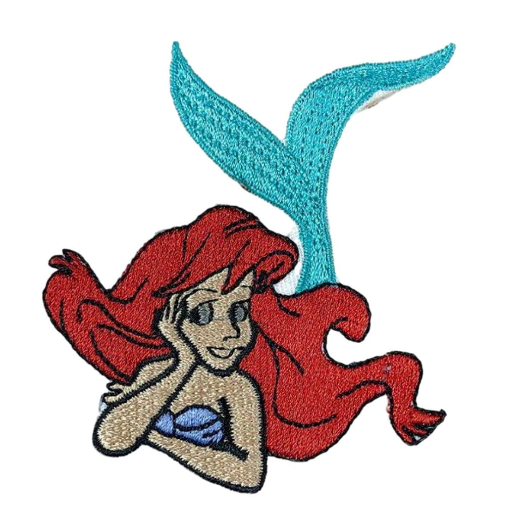 Little Mermaid Ariel Character 3 1/2" Tall Embroidered Patch - Walmart.com