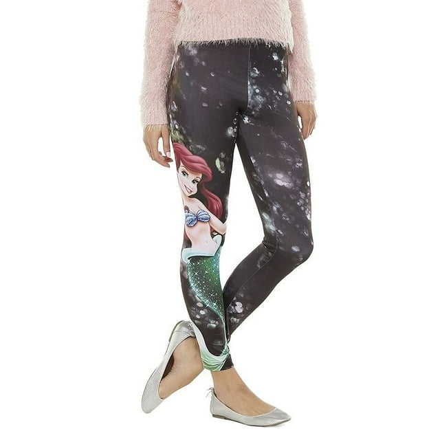 Little Mermaid Ariel Deep Sea Junior Womens' Leggings (Small) - Walmart.com