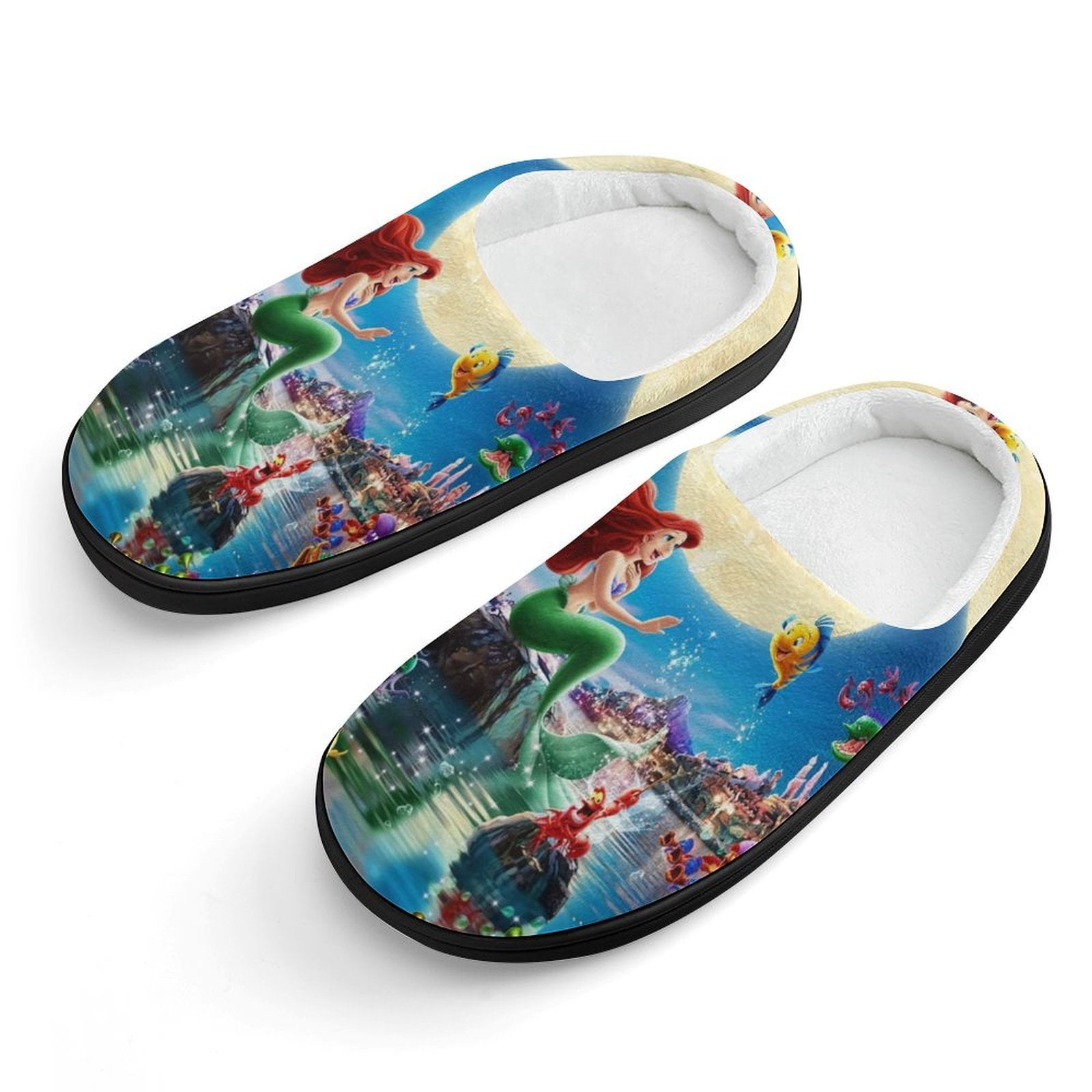 Little Mermaid Ariel Flounder Logo Slippers for Kids Girls Boys Teen ...