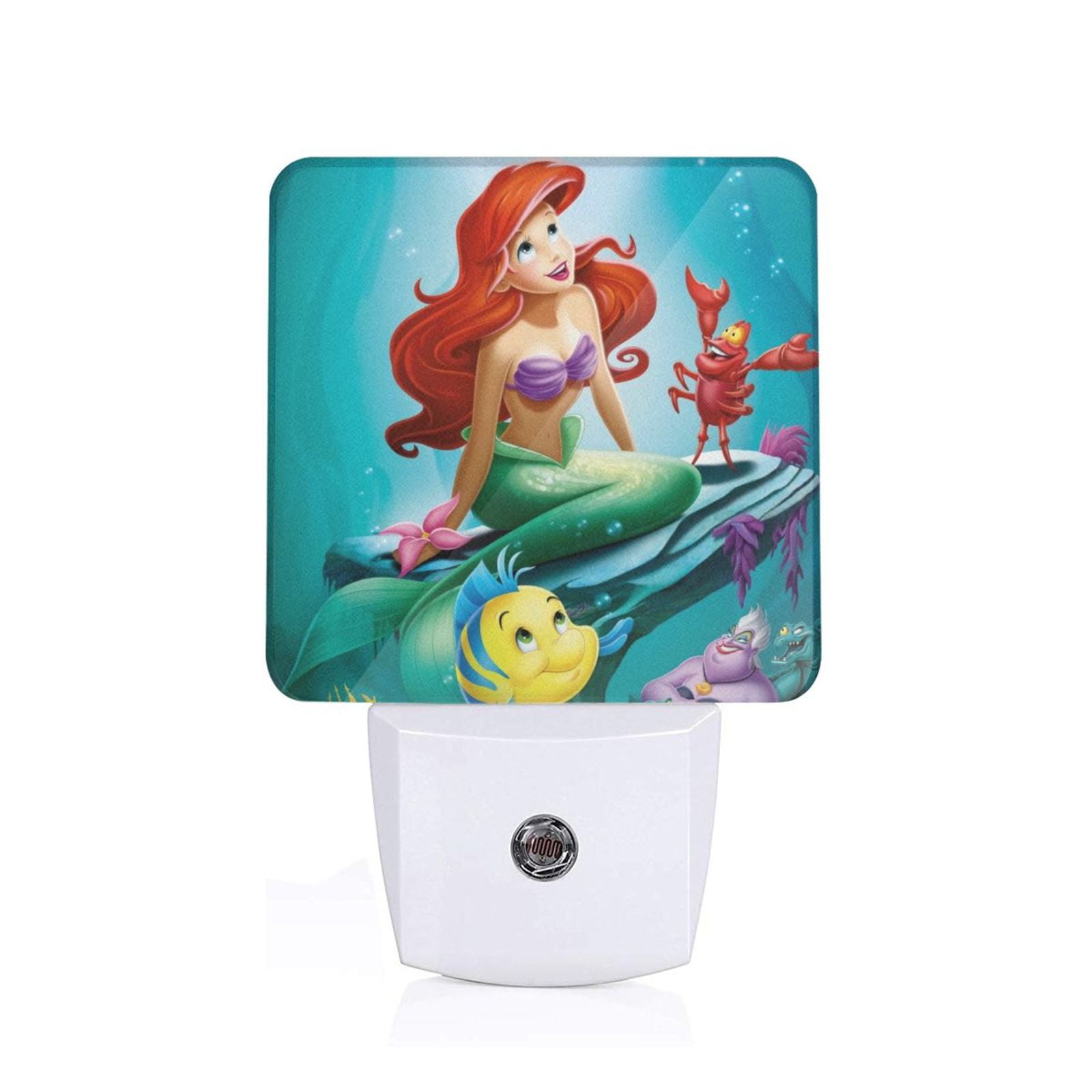 Little Mermaid Ariel LED Night Light Plug into Wall with Dusk to Dawn ...