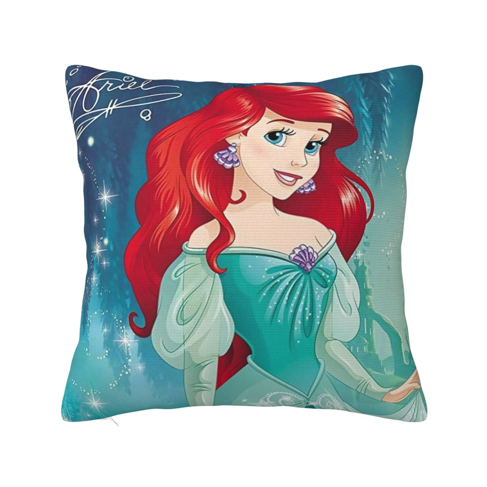 Little Mermaid Ariel Pillow Covers 18x18 Inch,Christmas Decorative ...