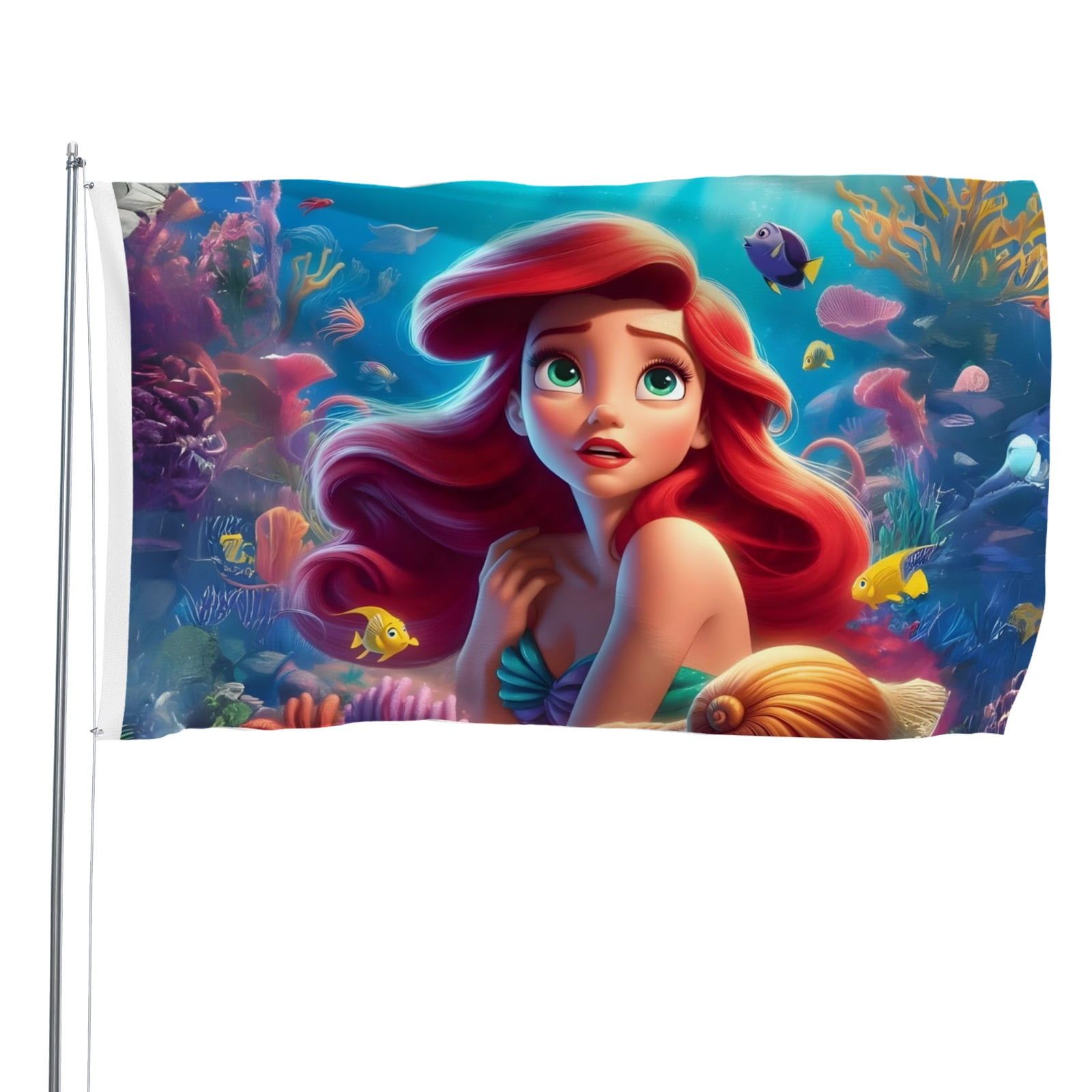 My Little Mermaid Ariel Princess-themed Printed Flag Perfect gift for ...