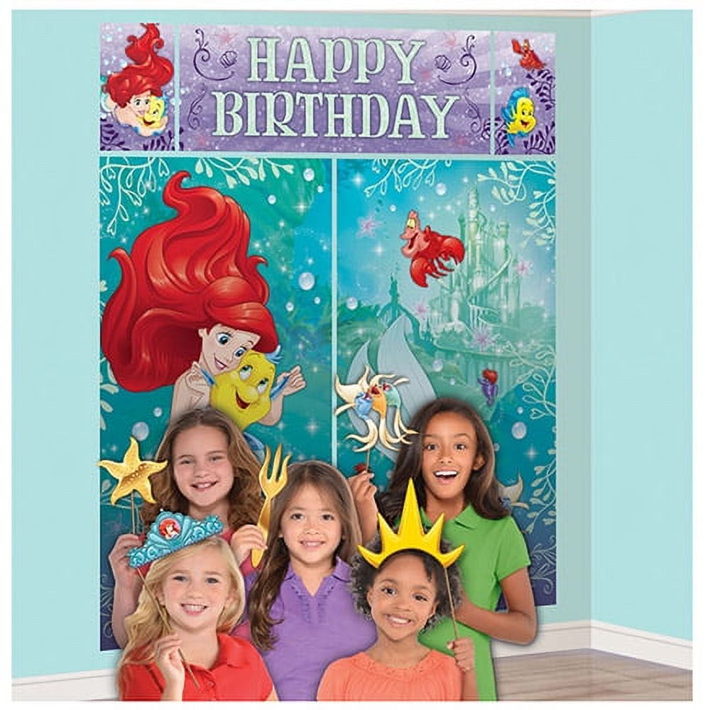 Little Mermaid Ariel Scene Setter with Photo Booth Props - Walmart.com