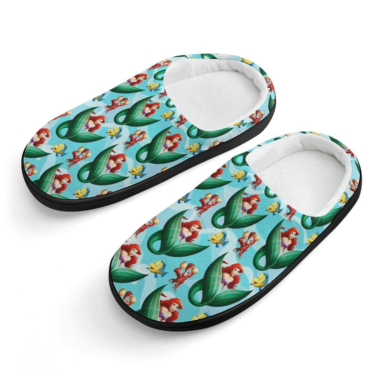 Little Mermaid Ariel Slippers for Kids Girls Boys,Soft Plush Warm ...