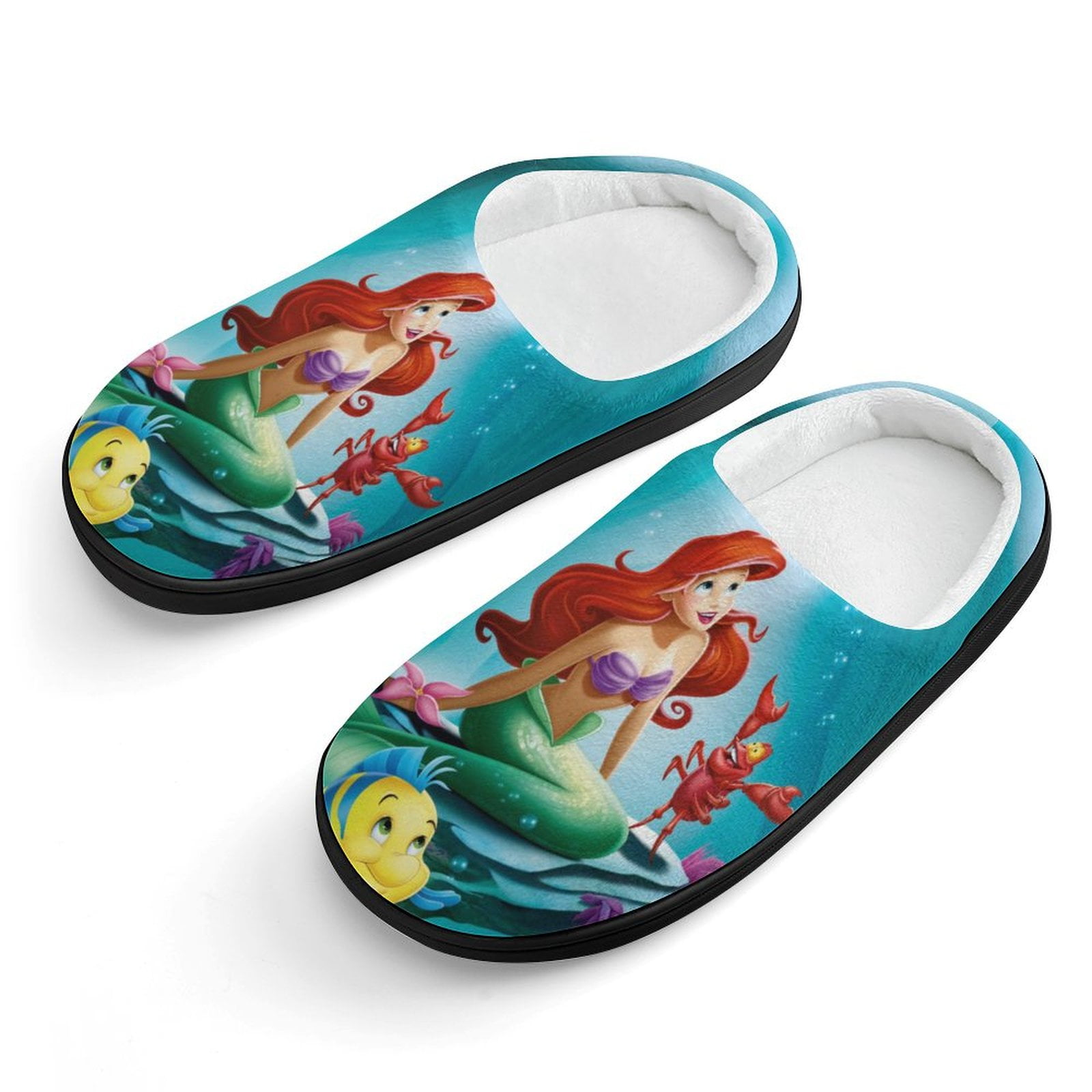 Little Mermaid Ariel Slippers for Boys Girls Teen,Little Kids Big Boys ...