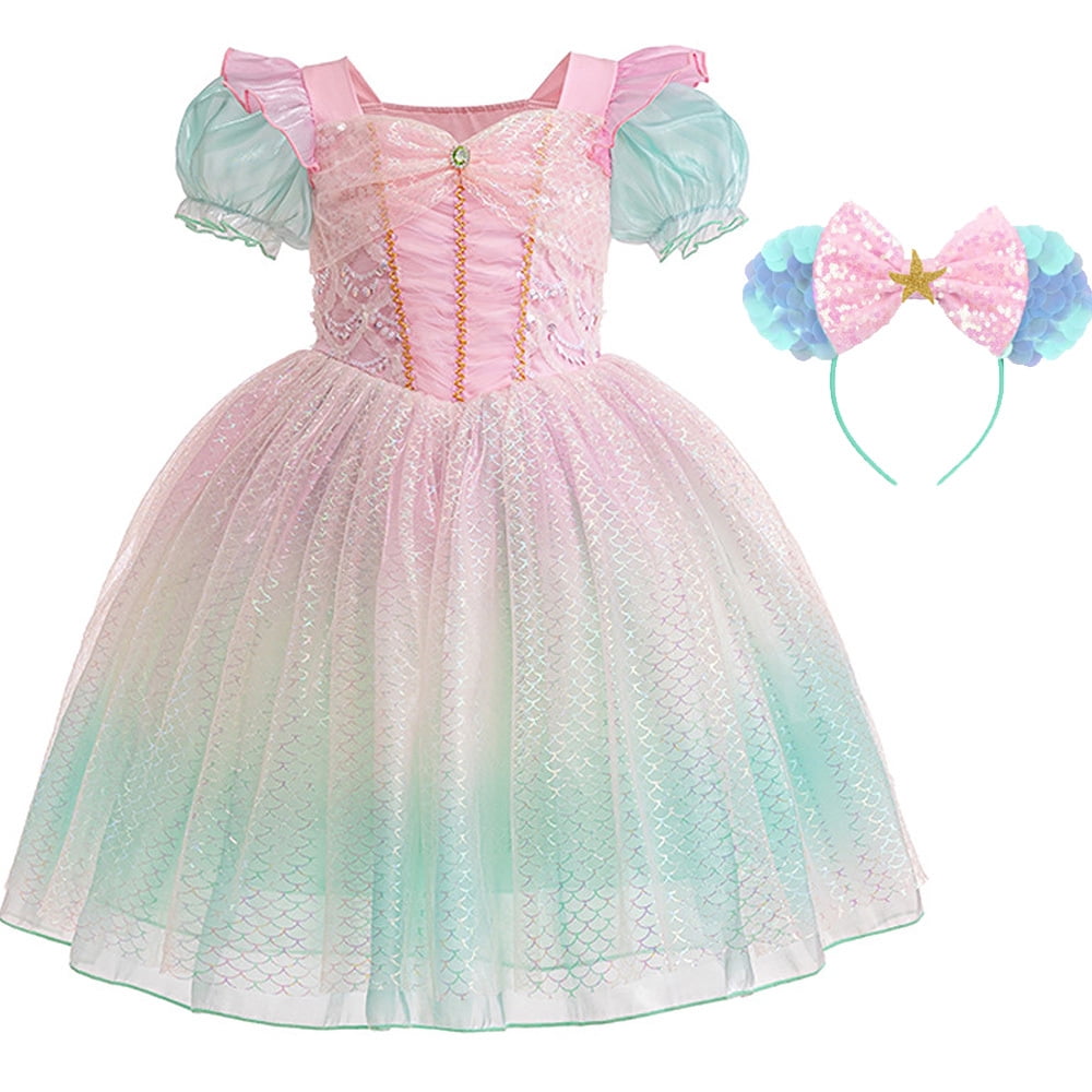 Little Mermaid Costume For Girls Princess Dress Cosplay Role Play ...