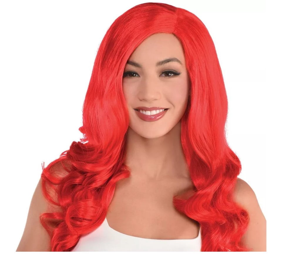 Little Mermaid Glam Wig - Red - Jessica Rabbit - Costume Accessory ...
