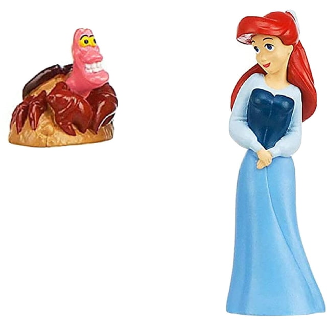 Little Mermaid Human Ariel & Sebastian Crab PVC Cake Topper Set Figure ...