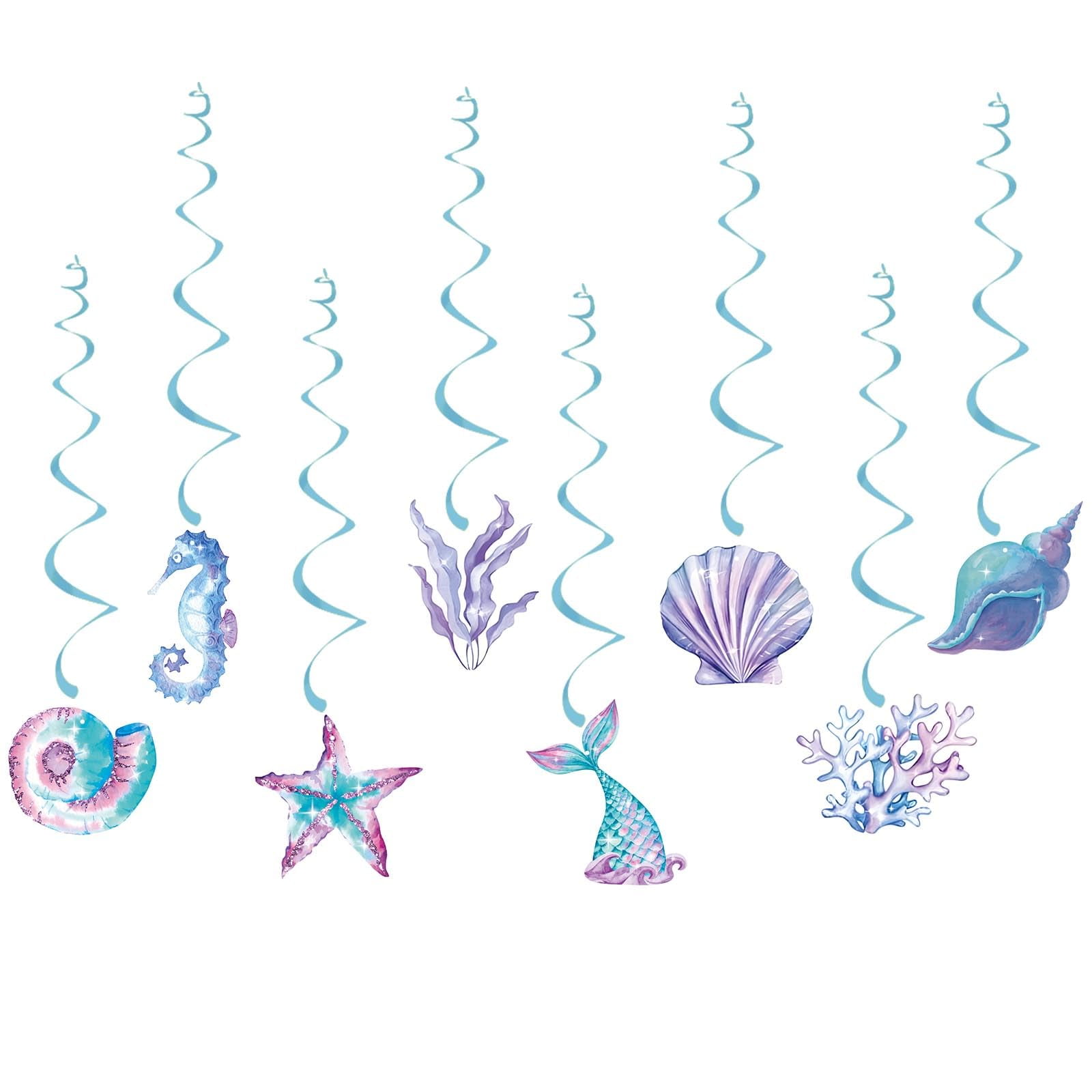 Little Mermaid Party Decorations GP27 Streamers - 16Pcs Under The Sea ...