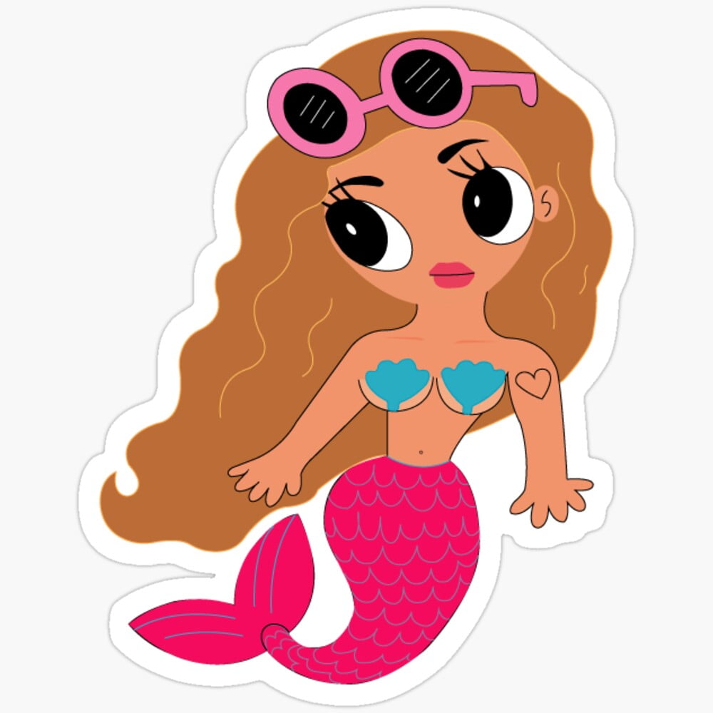 Little Mermaid Sticker Sticker Phone Decal Water Bottle Stickers Car ...
