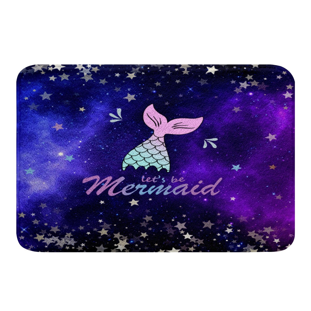Little Mermaid Tail Outdoor Rug Galaxy 16"x24" Bath Mat,Starry Sky ...