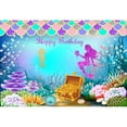 Little Mermaid Theme Backdrops Under the Sea Girls Birthday Party r ...