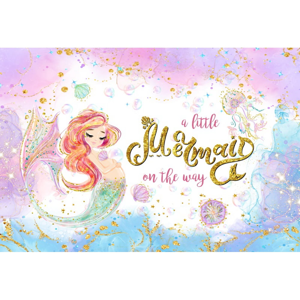 Little Mermaid Theme Backdrops Under the Sea Girls Birthday Party r ...