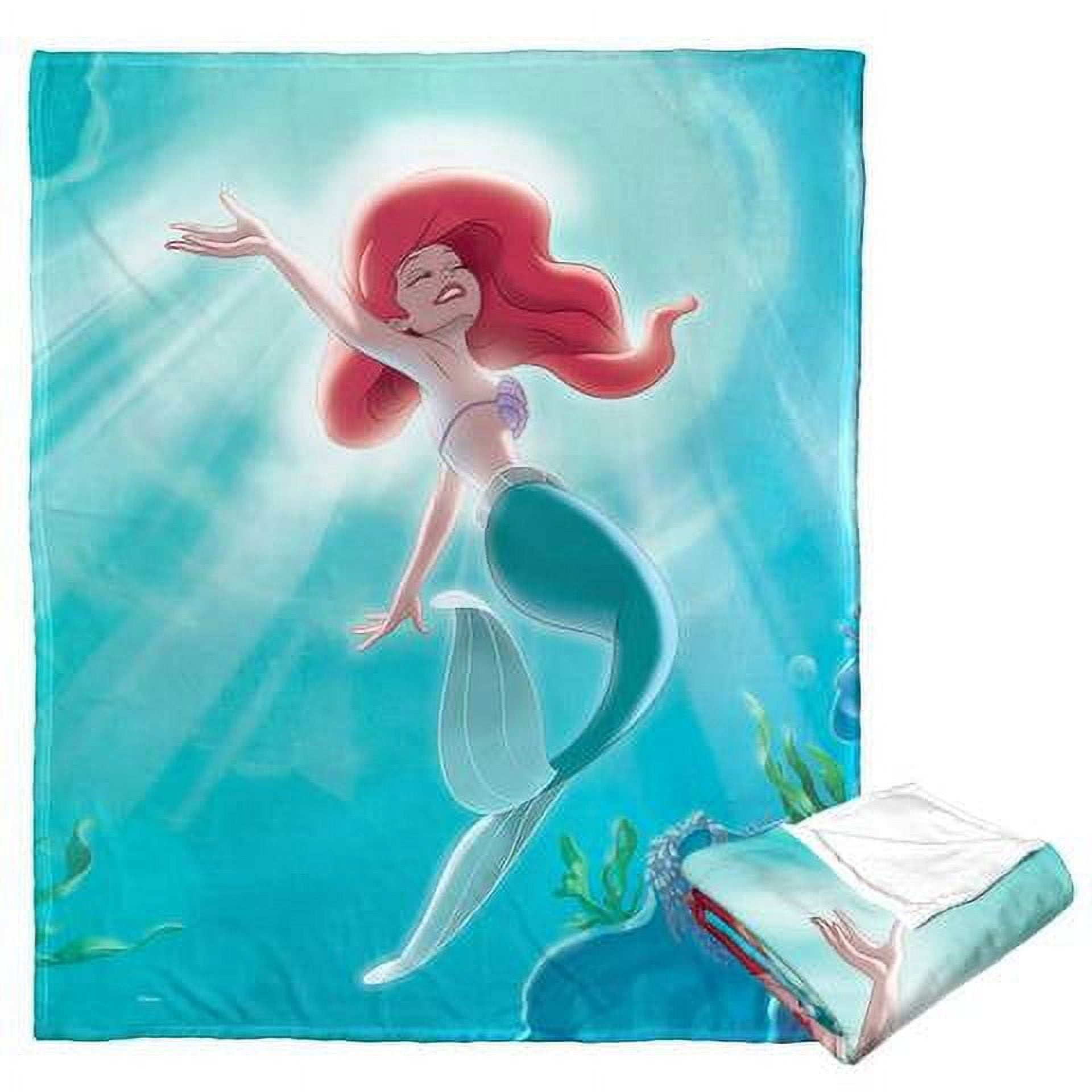 Little Mermaid Underwater Rays Disney Kids Silk Touch Throw Blanket, 50 ...