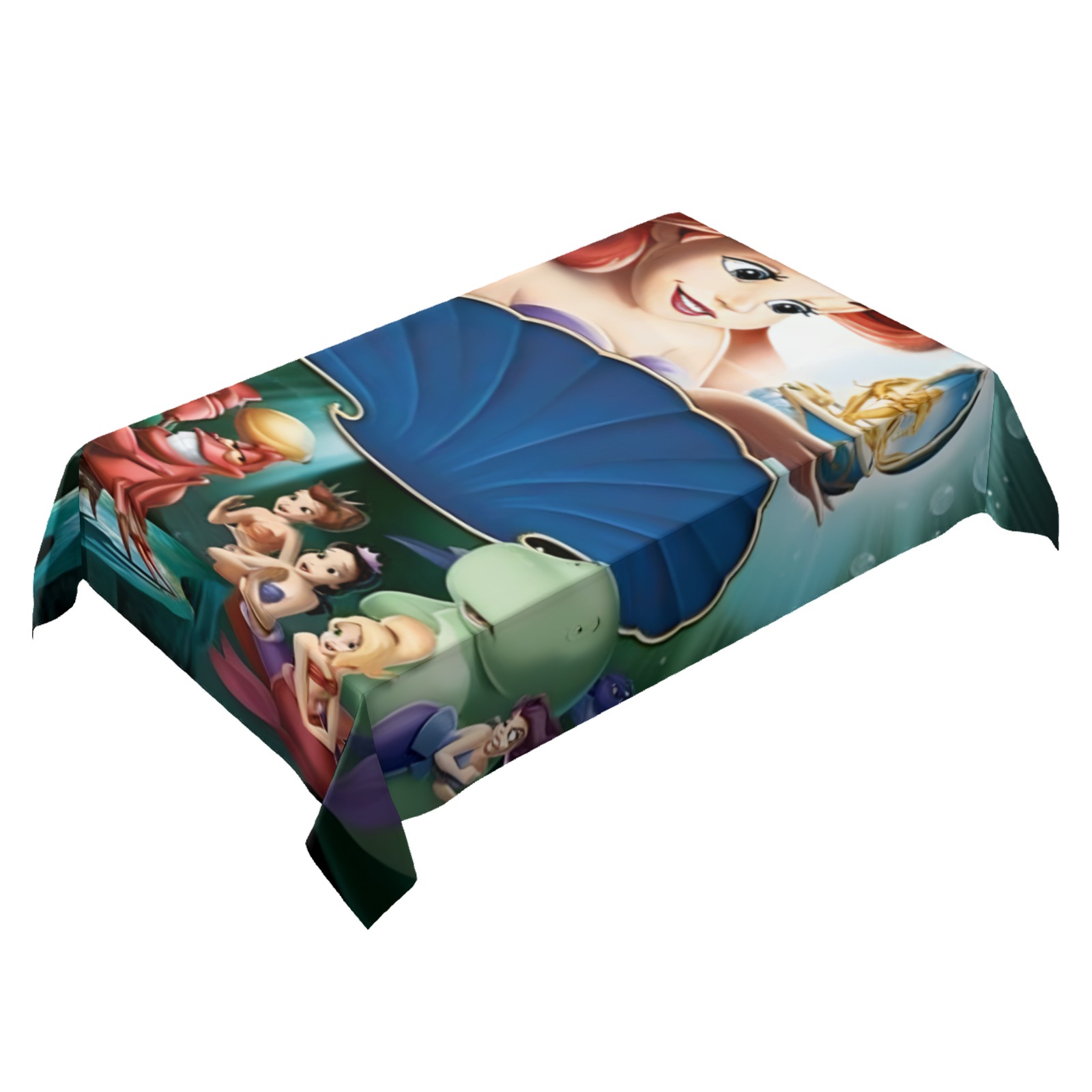 Little and Mermaid* square tablecloth has an iconic print, fits most ...