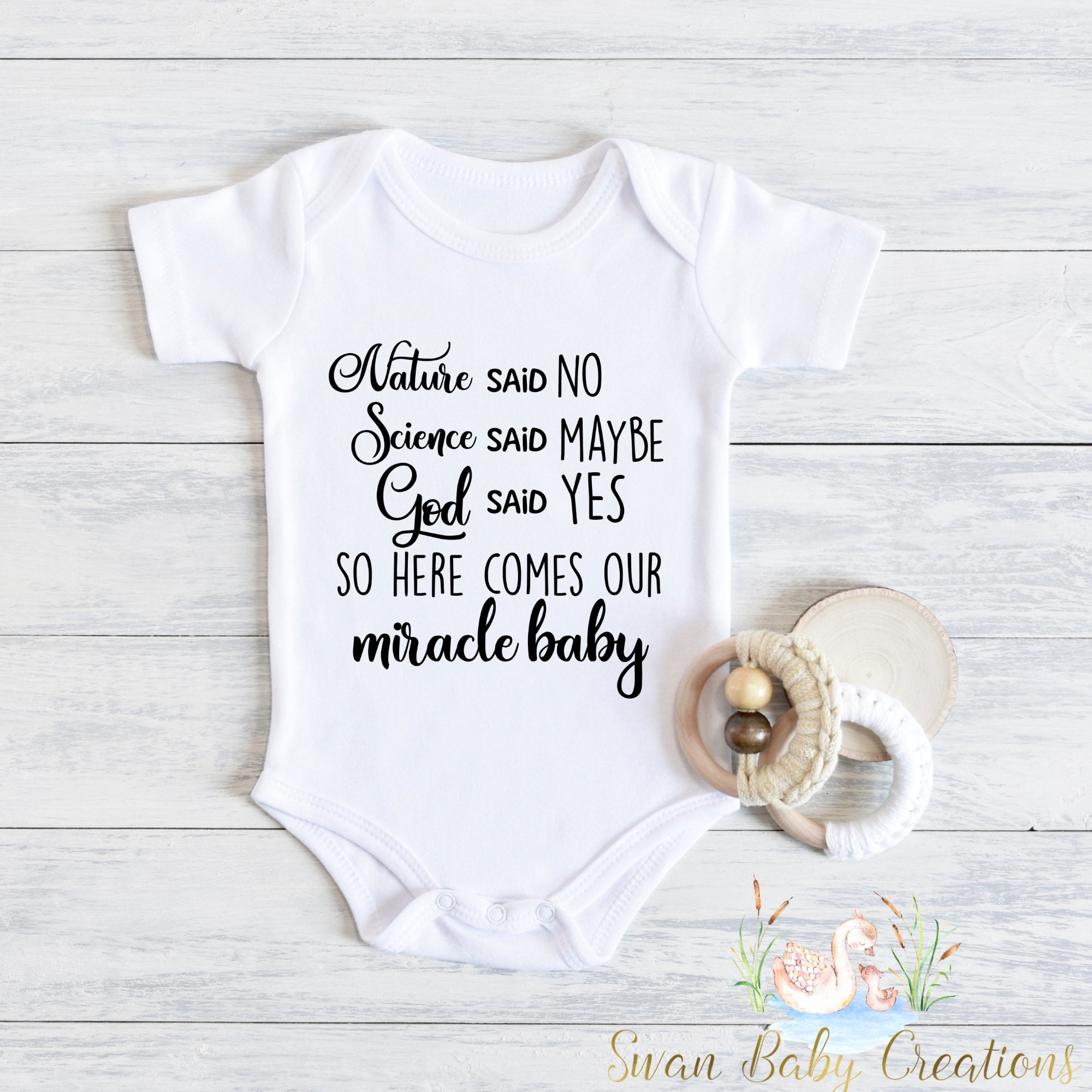 Little Miracle Baby S, Pregnancy Announcement Baby Bodysuit, Ivf Baby ...