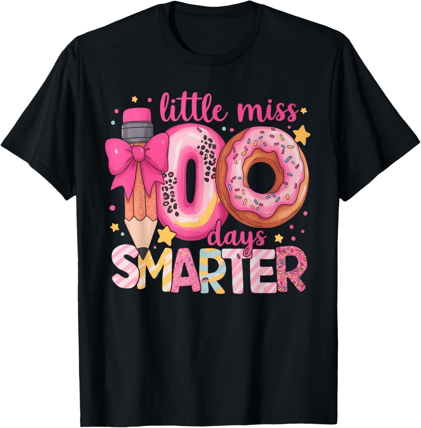 Little Miss 100 Days Smarter 100 Days of School Teacher Girl T-Shirt ...