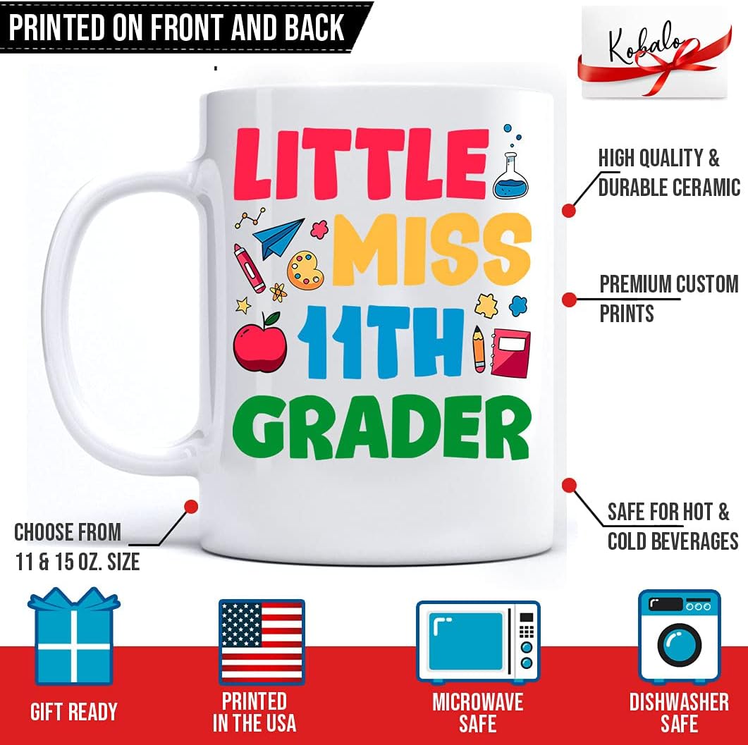 Little Miss 11th Grader Mug, Back To School 11th Grade First Day of ...