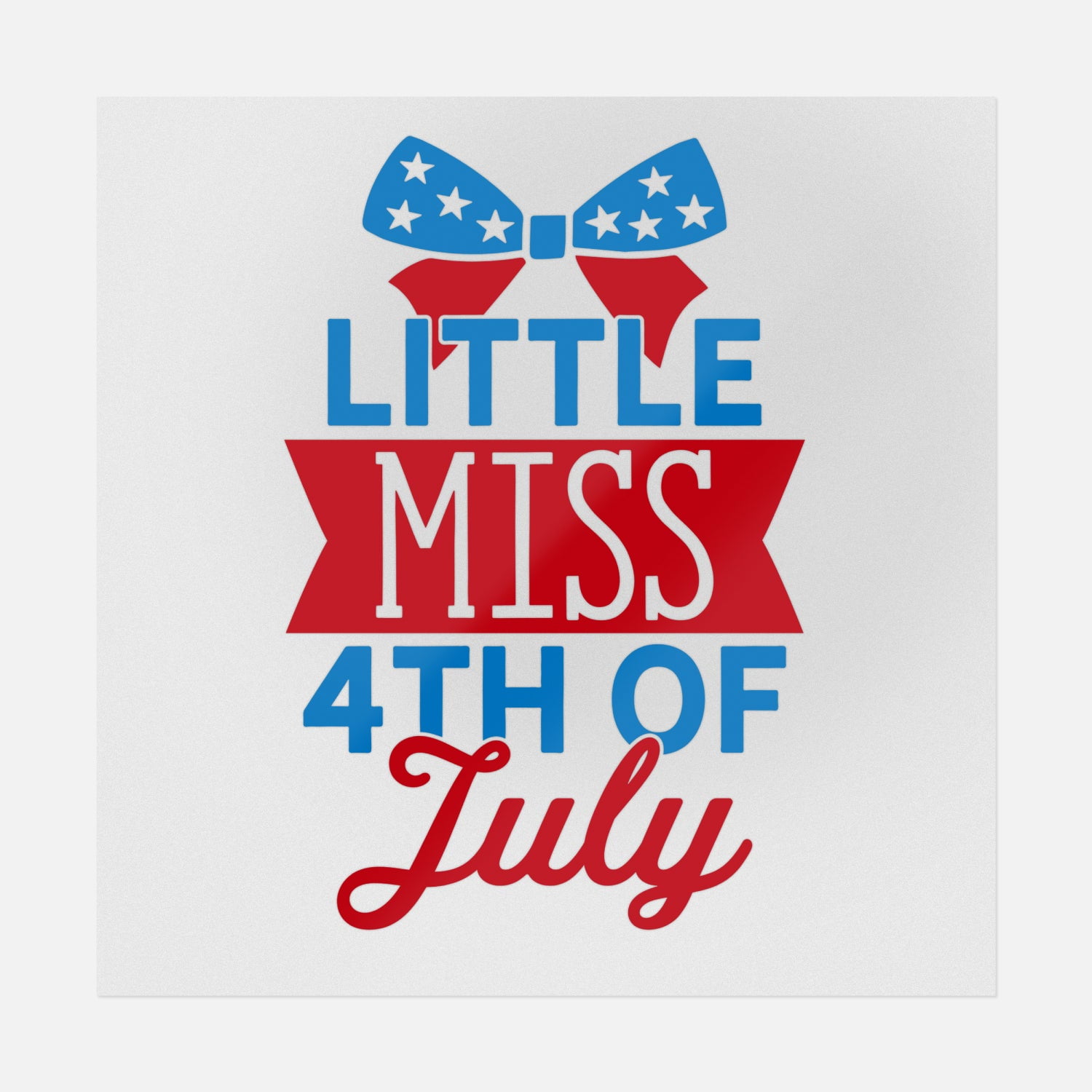 Little Miss 4th Of July Transfer - Walmart.com