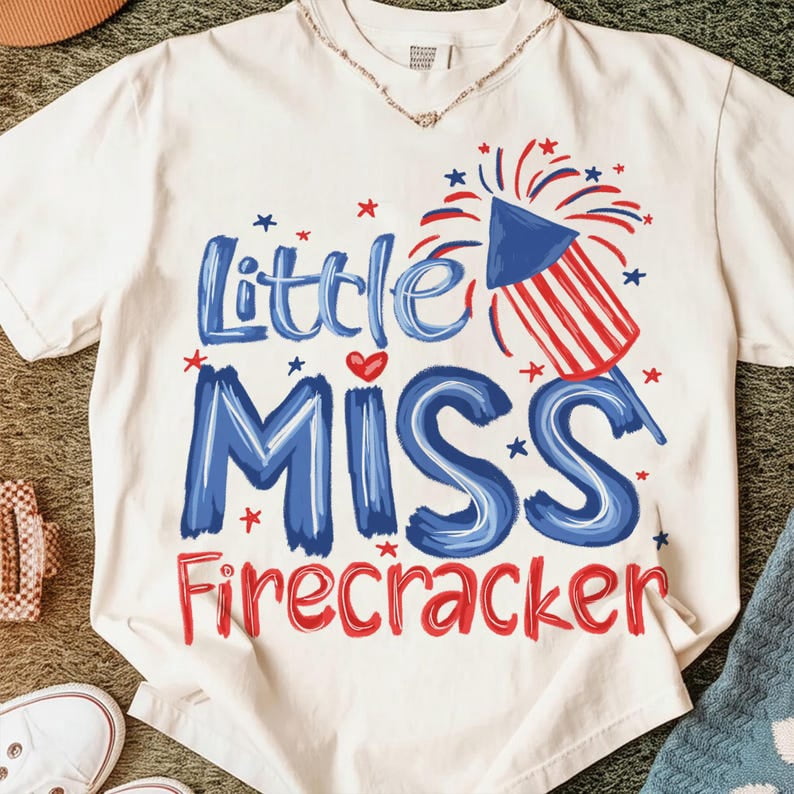 Little Miss Firecracker T-shirt, 4th July Tee, Little Mister ...